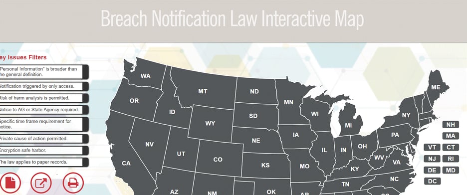 State Breach Notification Laws Map