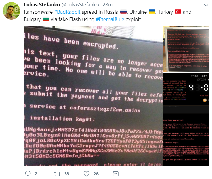 New 'Bad Rabbit' Ransomware Spreading Quickly