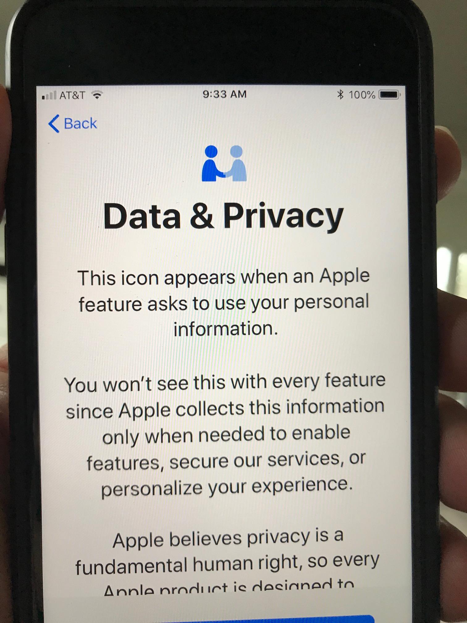 Surprise! Apple's New iOS Touts Data and Privacy